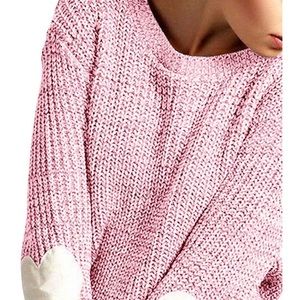 Sweaters | Heart Patchwork Elbow Marled Knitted Sweater | Poshmark